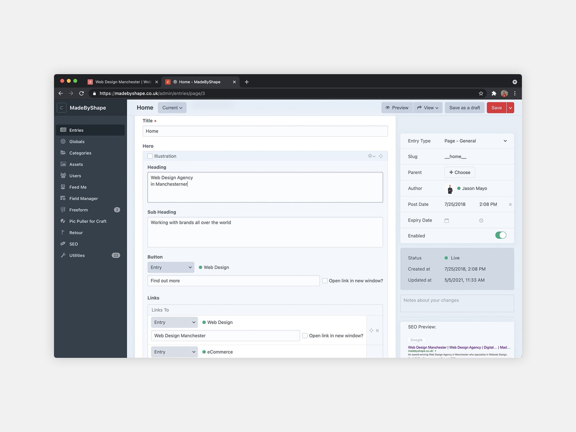 Craft CMS Tutorial Video | MadeByShape